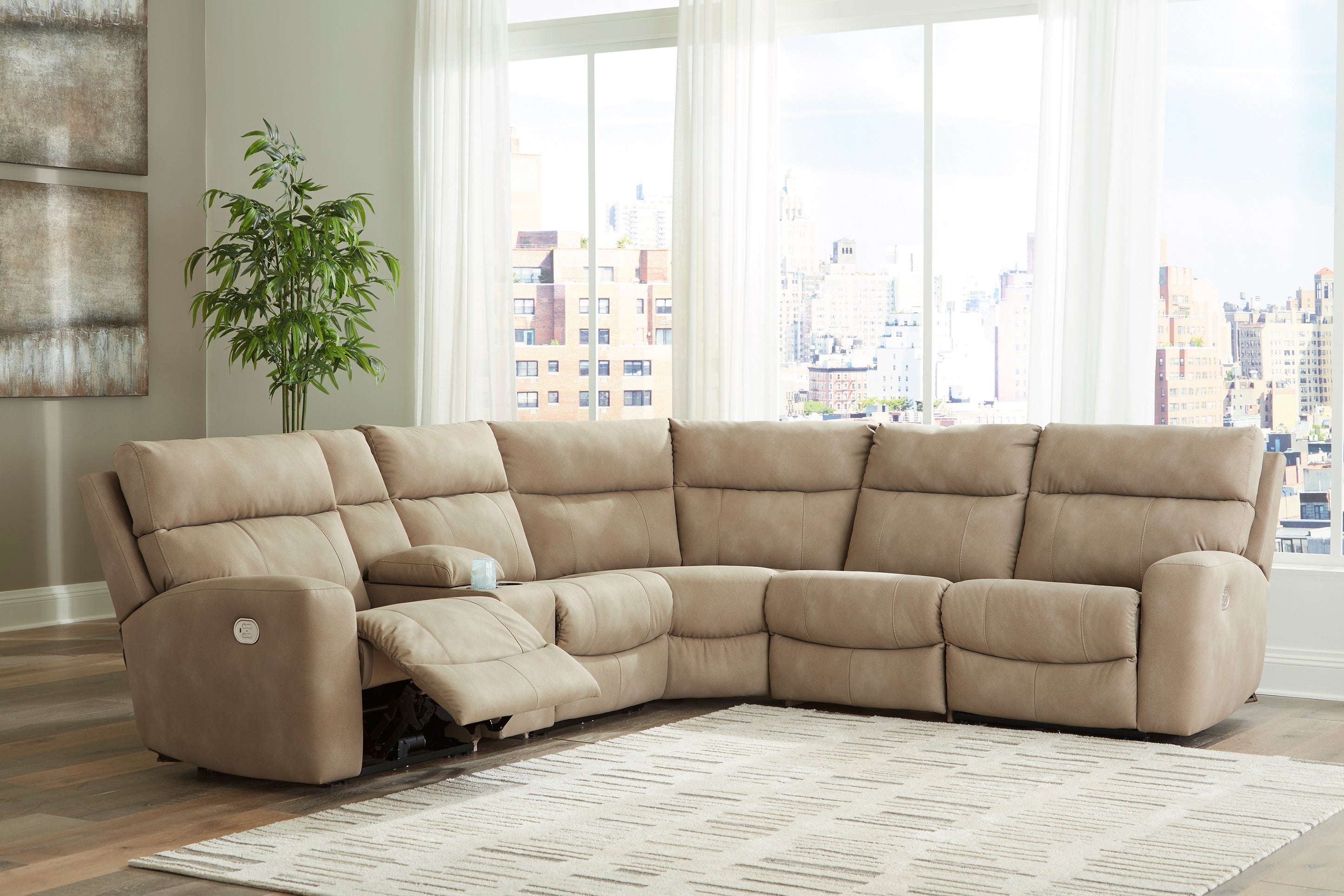 Next-Gen DuraPella 6-Piece Power Reclining Console Sectional – Levin ...