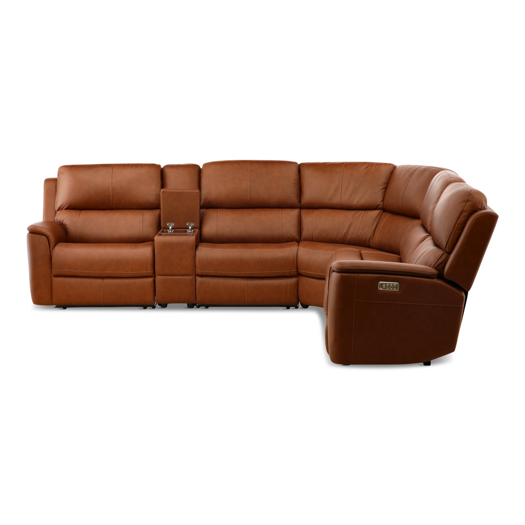 Flexsteel Karson 6-Piece Power Reclining Leather Sectional – Levin ...