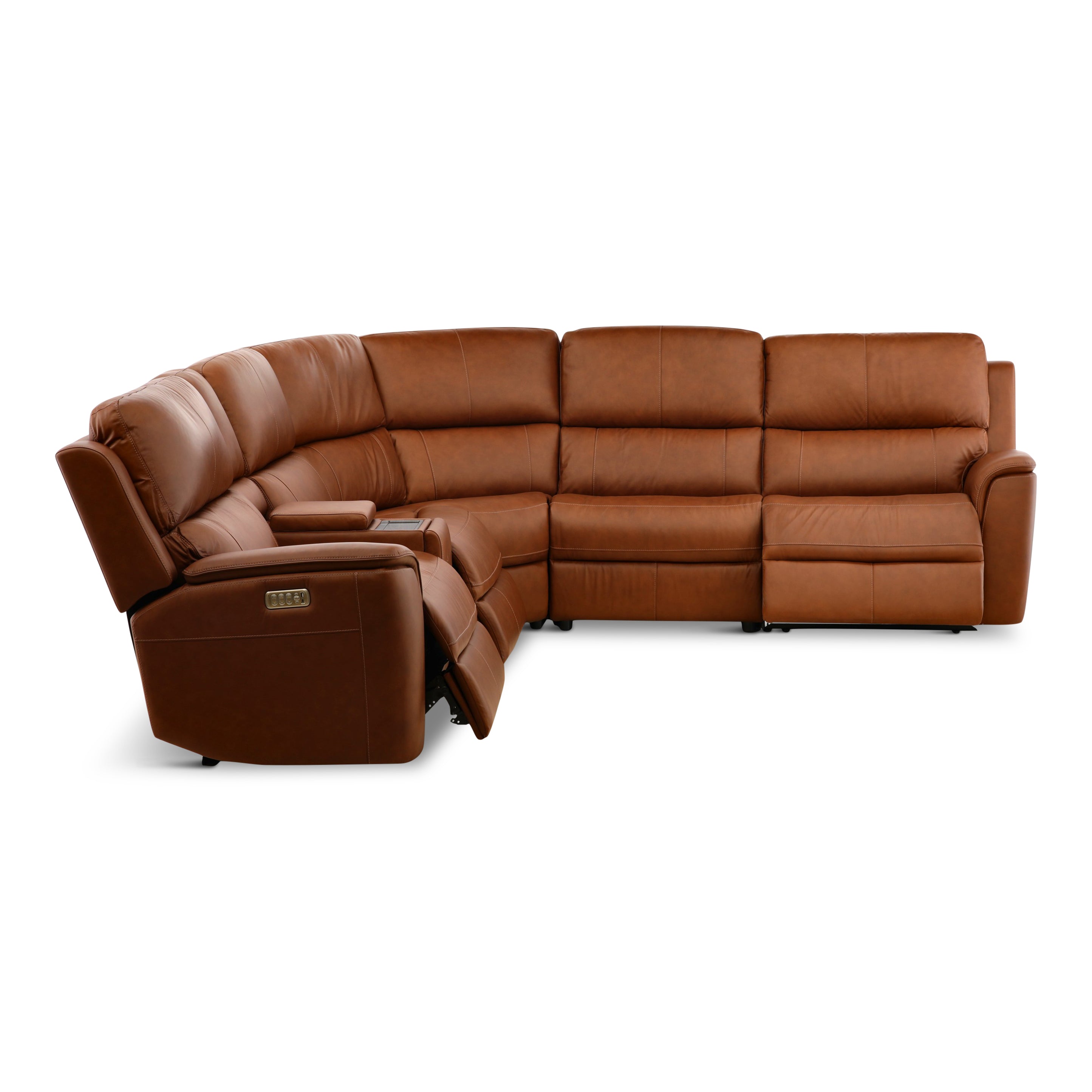 Flexsteel Karson 6-Piece Power Reclining Leather Sectional – Levin ...