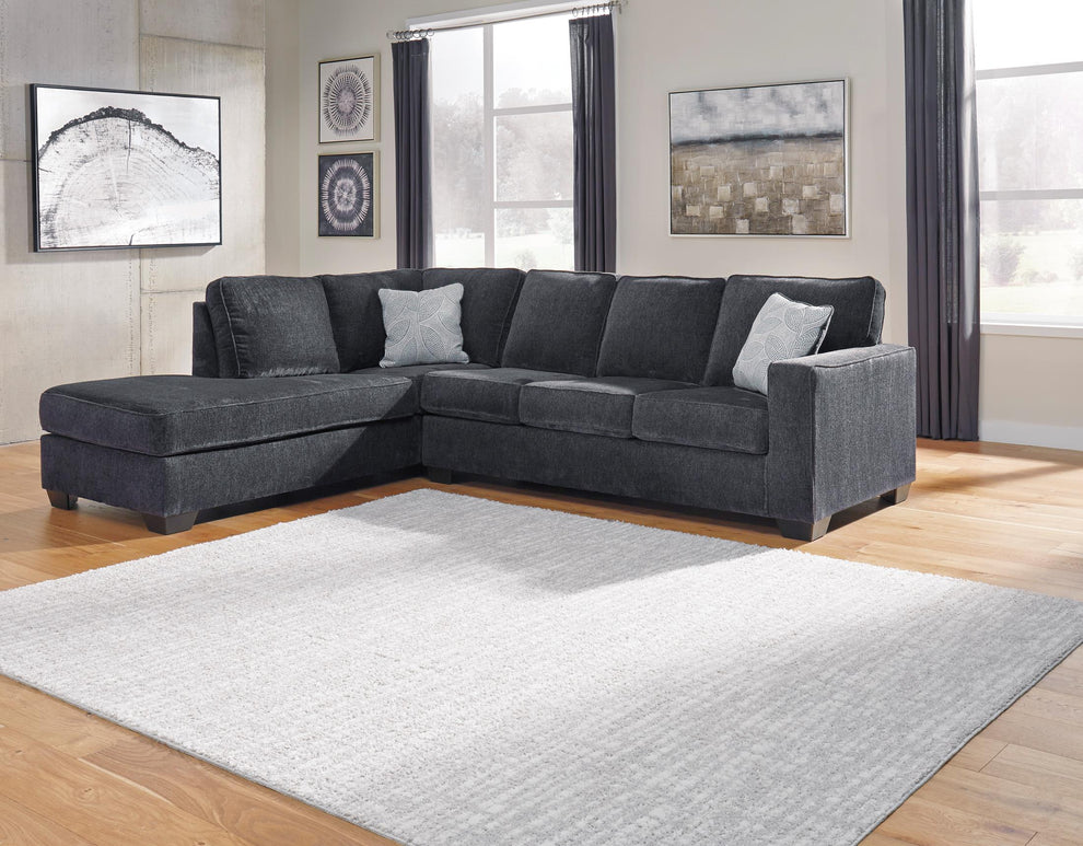 Altari 2-Piece Slate Sectional with Chaise – Levin Furniture